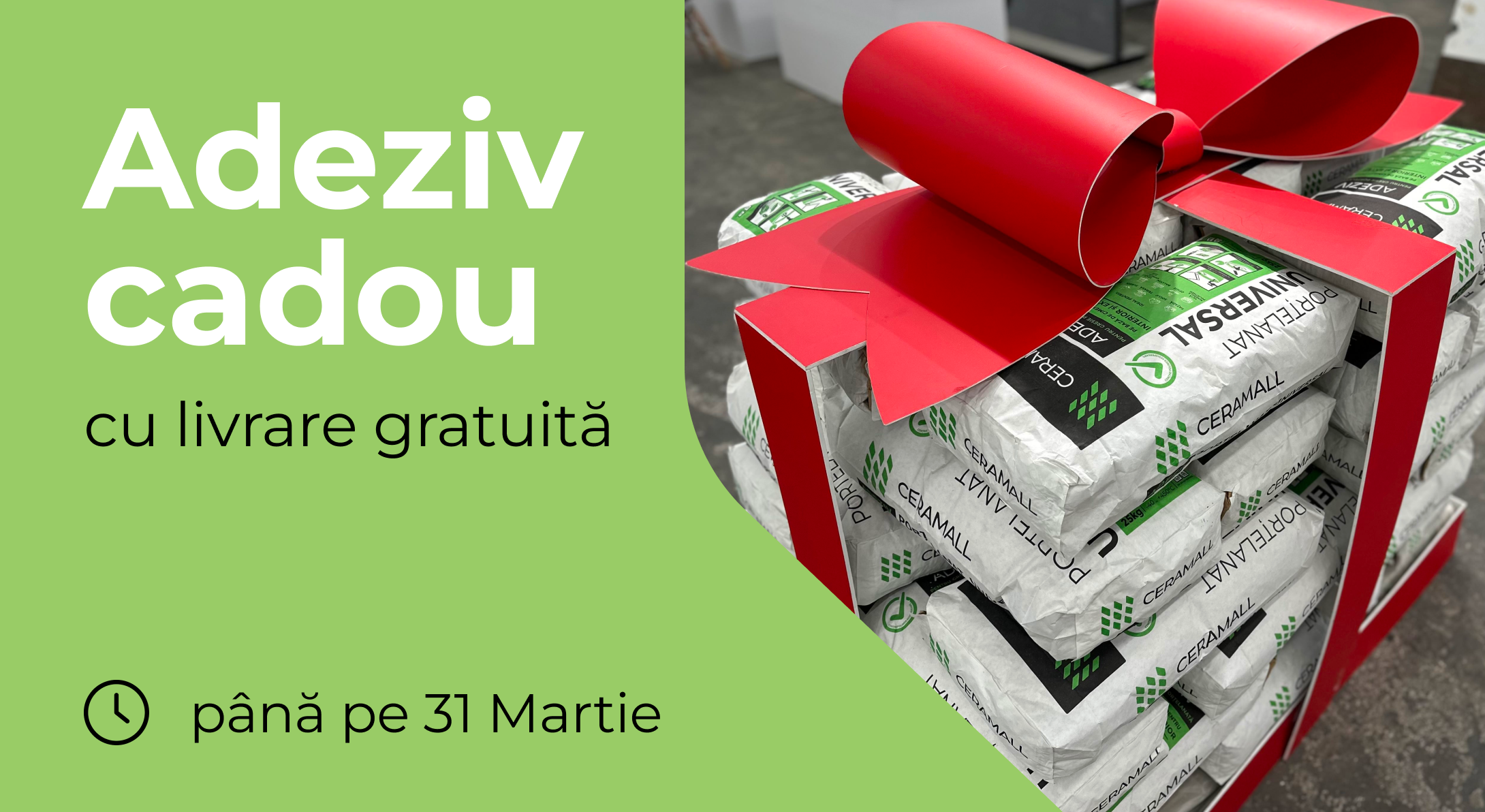 Oferta specială la Ceramall: Adeziv cadou la gresie porțelanată