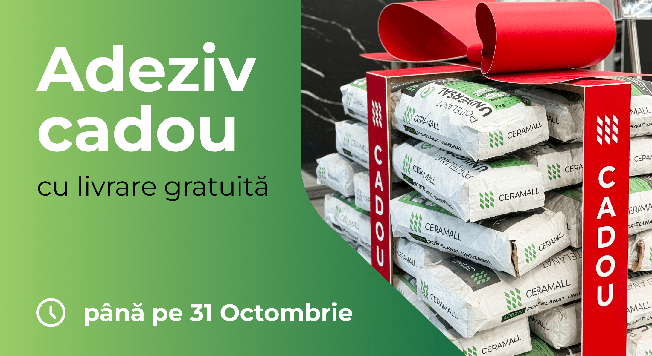 Oferta specială la Ceramall: Adeziv cadou la gresie porțelanată